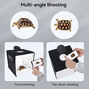 Photo Studio Light Box for Photography: Takerers 12x12 Inch Professional 5500k Dimmable Shooting Tent Kit with 112 LED & 6 Kinds of Double-Sided Color Backdrops for Product Photography