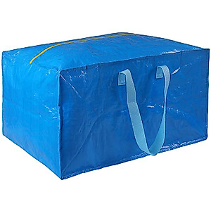 Extra Large Moving Bags with Zippers (Pack of 4) Big Storage Space - Best for Moving, Storage & Laundry - Blue Bags