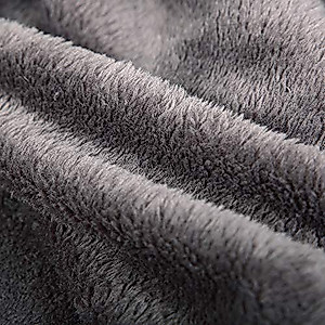 Panku Wearable Blanket Hoodie, Oversized Flannel Blanket Sweatshirt with Hood Pocket and Sleeves, Hooded Blanket for Adult Women Men, (Dark Grey)