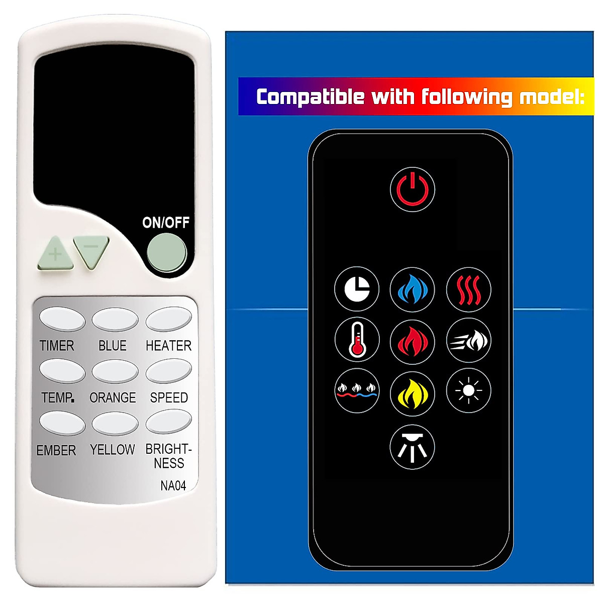 Replacement for Napoleon Fireplace Heater Remote Control W190-0136-SER NEFVC32H NEFVC38H NEFB50H-SV NEFB60H-SV NEFP32-5019W