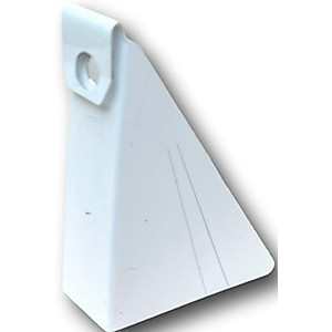 (10 Pack) K-TEC White Aluminum Steep Gutter Wedges for 5 Inch K-Style Gutters- Use to Level Your Gutters When Fascia is at an Angle for 6/12 Through 10/12 Roof Pitch.