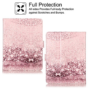 Universal 10" Case, Newshine Synthetic Leather Magnetic Closure [Cards/Money Slots] Flip Stand Wallet Protective Case for All Universal 10 inch Tablet, Bling