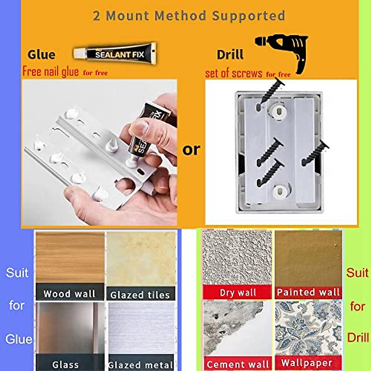 ABHILWY Retractable Clothesline Clothes Line Retracting Outdoor/Indoor, Heavy Duty Stainless Steel Adjustable Drying Rope Wire Dryer with ABS case+Aluminum, Self Adhesive Wall Mount 13.8 Feets White