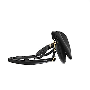 Olivia Miller Women's Faux Leather Ruched Front Flap Cloud Chic Bag Crossbody