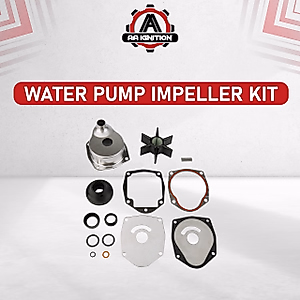 Water Pump Impeller Kit - Compatible with Mercury Marine and Mercruiser - 1991-2021 - Replaces 817275Q05, 817275T4, 18-3147, 9-48315, 12414 - Alpha One Gen 2 Engines - Stern and Vazer Drives