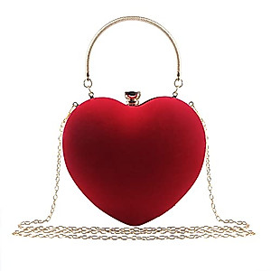 LUI SUI Womens Wedding Party Evening Bag Heart Clutch Purse Stylish Mini Cocktail Prom Tote Handbag