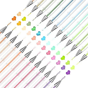 Shuttle Art Pastel Gel Pens, 24 Pastel Milky Colors Gel Pen for Black Paper, Adults Coloring Books Drawing Doodling Crafts Scrapbooking Journaling