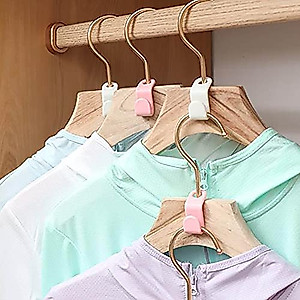 160PCS Clothes Hanger Connector Hooks Heavy Duty Hangers Cascading Hooks Hanger Extender Clips for Closet Space Savers and Organizers