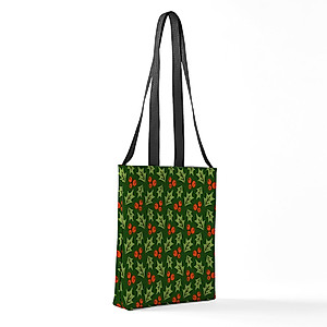 CafePress Holly Berries Christmas 13"x13" Reusable Grocery Shopping Sling Tote Bag