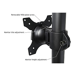 VIVO Triple Vertical LCD Monitor Height Adjustable Desk Mount Stand for 3 Screens up to 27 inches STAND-V003D