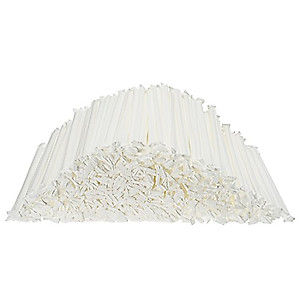 DuraHome Clear Plastic Straws Individually Wrapped 1000 Pack - 8 inch Drinking Straw, BPA Free - Restaurant Style Disposable Straws 0.24" Wide, Bulk Set