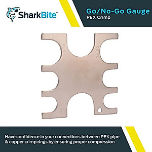 SharkBite 3/8 Inch PEX Crimp Tool Go / No-Go Gauge, Plumbing Fittings, 23080