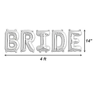 Princess Bachelorette Balloon Banner Me? A Bride? Shut up! Silver Balloon for Bridal Shower Decoration, Wedding Decor and Engagement Party Decoration