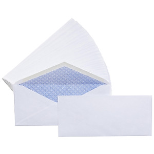 Amazon Basics #10 Security Tinted Business Envelopes, Moisture Sealed, 4-1/8 x 9-1/2 Inch - Pack of 500, White