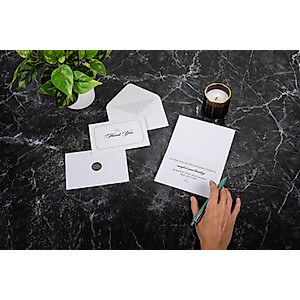 Funeral Thank You Cards with Envelopes | Sympathy Cards with Meaningful Message | Set of 25 with Decorative Envelopes and Stickers for Envelope Closure