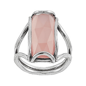 Silpada 'Inner Goddess' Sterling Silver Chalcedony Ring, Size 10, Size 10