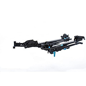 RockyMounts BackStage 2" Receiver Swing Away platform hitch 2 bicycle rack. Allows full access to the rear of the vehicle with bikes on or off the rack.