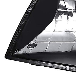 Carpartsinnovate For 98-00 Ford Ranger Pickup Euro Style Black Headlights Head Lamps Pair