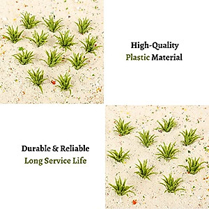 Yetaha 50pcs Green Shrubs Bush Model, Aritificial Plants, Railway Wargame Park Diorama Scenery HO 3.5cm, Architecture Model Railroad Scenery
