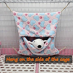 Oncpcare Envelope Shape Small Pet Hanging Nap Sack Sleep Bag Bed, Sugar Glider Cage Hammock, Guinea Pig Cage Accessories Bedding for Critter