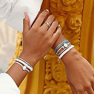 Pura Vida Silver-Plated Disney Cinderella Cameo Charm Bracelet - Adjustable Band, Brand Charm - White