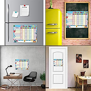 Dry Erase Chore Chart for Kids Reward Chart Reusable Self-Adhesive Behavior Chart for School Home Classroom 8 Pack