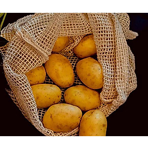 Reusable Produce Bags, Cotton Mesh Produce Bags, Onion Mesh Bag, 100% Organic Cotton, Cloth Produce Bag Grocery, Vegetables Bags for Grocery Shopping, Cotton Vegetables & Fruits Mesh Bag 6 (2XL,2L,2M)