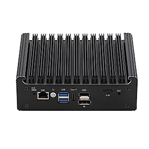 HUNSN Micro Firewall Appliance, Mini PC, OPNsense, VPN, Router PC, Intel Pentium Silver N6000, RS41, AES-NI, 4 x 2.5GbE I226-V, Console, Type-C, HDMI, DP, 16G RAM, 64G SSD