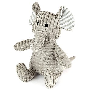 Giftable World Metropawlin Pet Plush Pet Toy Striped Corduroy with Squeaker and Crinkle Ears Dog Chew Toy