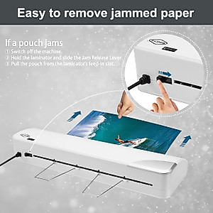 SINCHI 40-Second Warm-up, High Speed, 13-inch Laminating Machine for Business/Office/School/Home, Never Jam Thermal Laminator Machine with Laminating Sheets Starter Kit