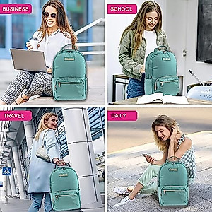 Goloni Classic Basic Backpack Separated Compartment For 15.6" Laptop With Pencil Case For Women,Waterproof High School Bookbag,Lightweight Casual Travel Daypack,Middle School Bag For Girls