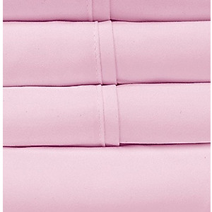 King Size Bed Sheets - 6 Piece 1500 Supreme Collection Fine Brushed Microfiber Deep Pocket King Sheet Set Bedding - 2 Extra Pillow Cases, Great Value, King, Pink