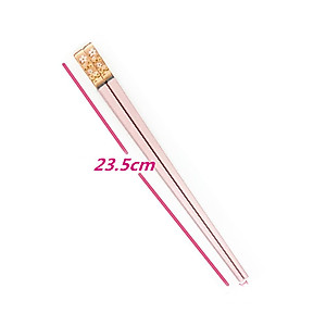 5 Pairs Fiberglass Reusable Chopsticks, Non-Slip,Chopsticks Set for Sushi, Ramen,Dumpling, Asian Cuisine,Noodles, Bento box,Chinese Japanese Korean Chopsticks, Pink