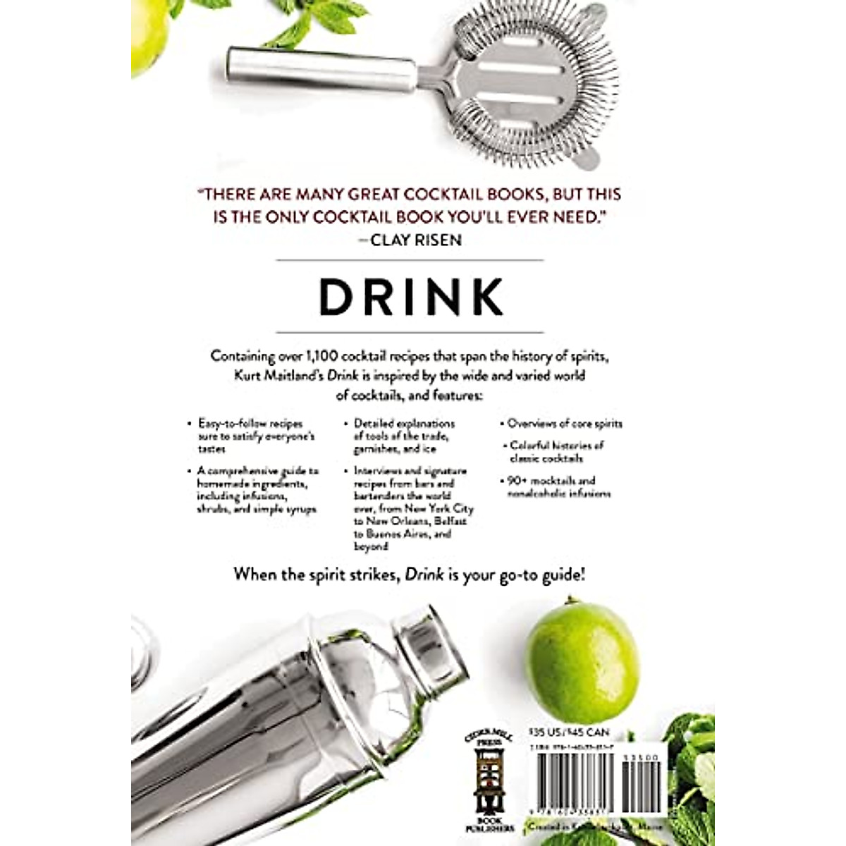 Drink: Featuring Over 1,100 Cocktail, Wine, and Spirits Recipes (A Tour Around the World of Spirits and Cocktails) (Ultimate Cookbooks)