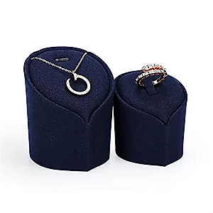 GRFIT Jewelry Rack Ring Display Stand Round Showcase Jewelry Organizer Holder for Rings Trade Show Countertop Ring Bearer for Women Jewelry Stand Holder (Color : B)