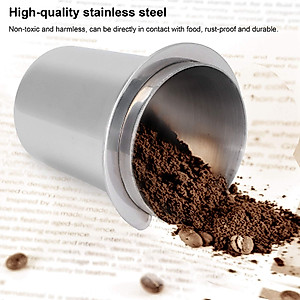 Haosie 51mm Dosing Cup, Stainless Steel Coffee Powder Dosing Cup, Mug Coffee Powder Feeder Part for Espresso Machine