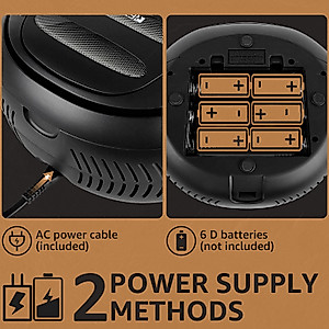 Retekess TR630 CD and Cassette Player Combo, Portable Boombox AM FM Radio, Bass Boost Speakers, Recording Transcription, USB, Micro SD, LCD Display for Family