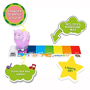 WOW! STUFF CoComelon Toys Musical Color Learning Sheep | Changes to Match Colors | Plays Baa Baa Black Sheep Nursery Rhyme | Night Light Sleep Soother Mode | for Girls and Boys | Ages 2+