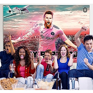 Soccer Star Birthday Party Decorations Backdrop, Soccer Player Themed Birthday Party Banner for Fans Birthday Party Photo Background, Football Banner Photo Booth Props