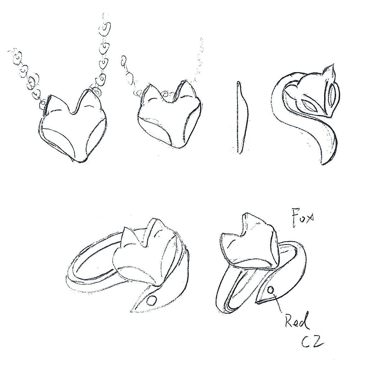 JEWME 925 Sterling Silver Women Fox Tail Rings Fine Jewelry Open Zirconia 7-8.5