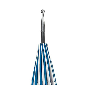 California Umbrella 8.5' Rd. Pagoda Market Umbrella, Silver Pole, 100% Acrylic Blue/White Pacifica Fabric