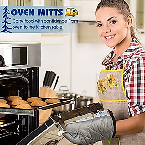 4 Pcs Camping Towels Set, Making Memories One Campsite at a Time RV Dish Towel, Funny Camping Dish Towels Dish Cloths, Soft and Absorbent Pot Holder, Camping Oven Mitt (Blue Stylish Style)