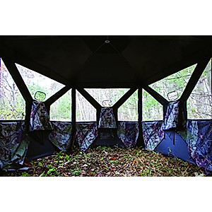 Barronett Blinds PT550BW Pentagon Pop Up Portable Hunting Blind, Bloodtrail Backwoods Camo