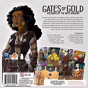 Renegade Game Studios Viscounts of The West Kingdom: Gates of Gold Expansion - Strategy Board Game, Ages 14+