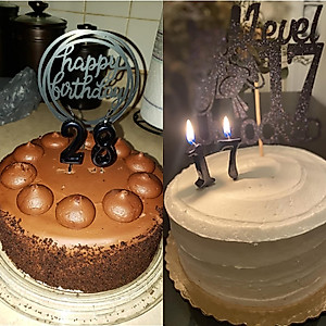 15th & 51st Birthday Candles, Black Number 15 51 Candle for Cake, Happy Birthday Cake Topper Decoration for Birthday Anniversary Celebration Party Supplies