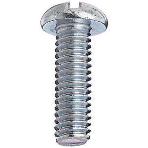 Small Parts Steel Machine Screw, Zinc Plated Finish, Round Head, Slotted Drive, Meets ASME B18.6.3, 1/2" Length, Fully Threaded, #8-32 UNC Threads (Pack of 100)