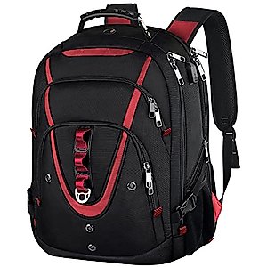 17.3 Laptop Backpack, Extra Large Travel laptop Backpack with Rain Cover, TSA Friendly Flight Approved with RFID Anti Theft Pocket and USB Charger Port, Water Resistant School Bag for Men and Women