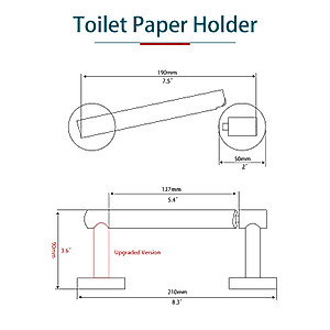 POKIM Gold Toilet Paper Holder - Metal Bathroom Flexible Pivoting Tissue Handle on Wall Mounted, SUS 304 Stainless Steel Adjustable TP Large Mega Roll Holder Classic Shiny Finish
