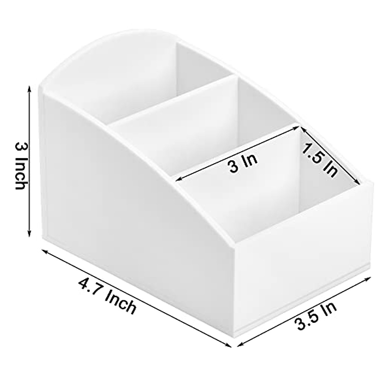 Coloch 3 Pack Plastic Sugar Packet Organizer, 3 Compartments Tea Bag Storage Caddy Divided White Food Spice Packet Holder Bin for Kitchen Pantry, Cabinet, Countertop, Snack Bar, 4.7x3x3.5 Inch