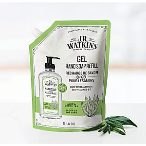J.R. Watkins Hand Soap Refill, Aloe and Green Tea 34 fl Ounce